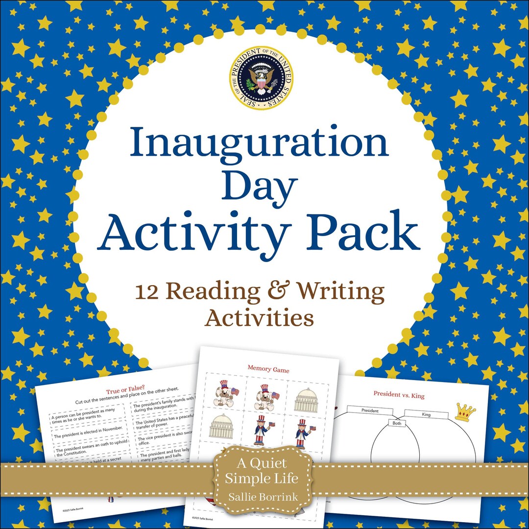 Inauguration Day 2025 Themed Pack Worksheets & Printable Activities - Etsy