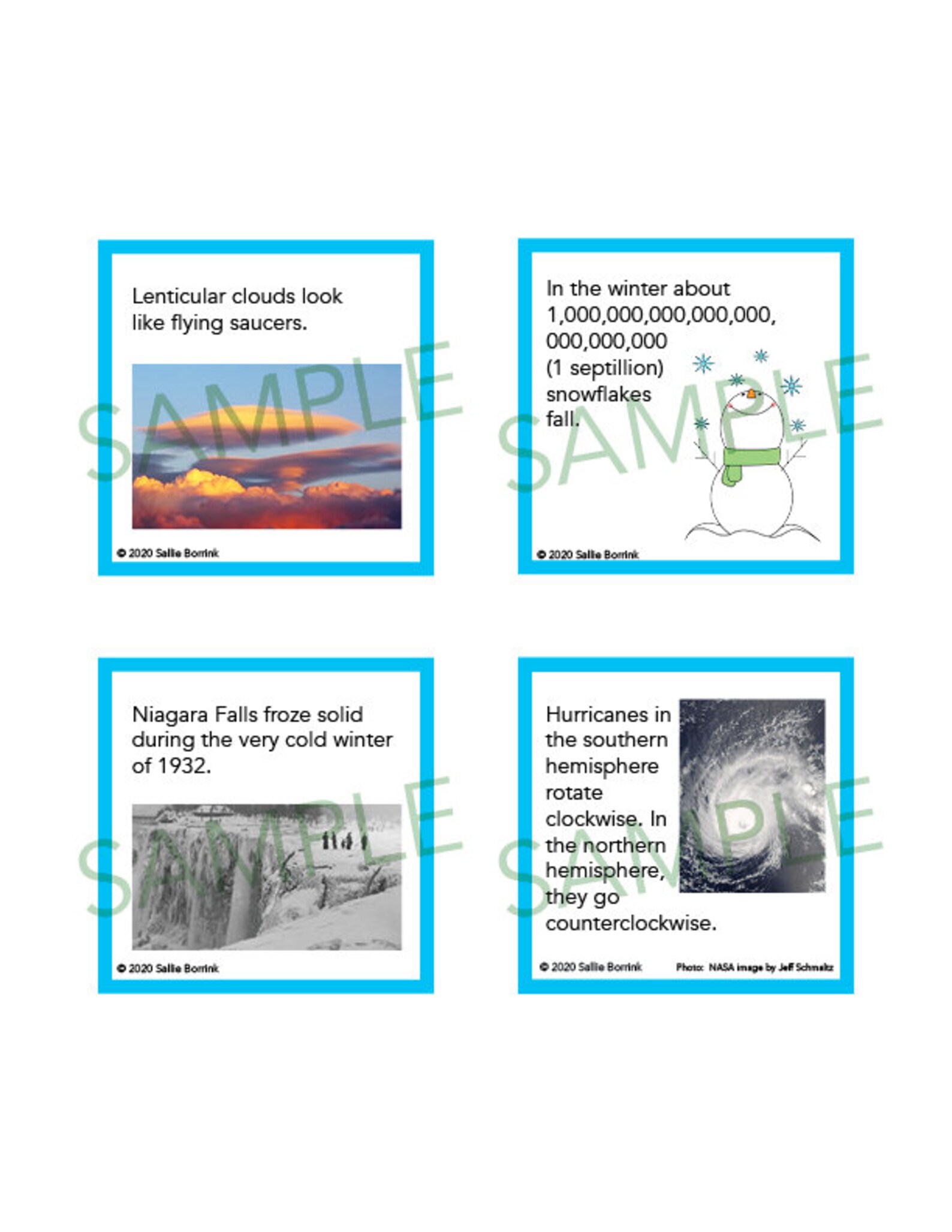 Weather Fun Facts Cards – Printable Activity - Etsy