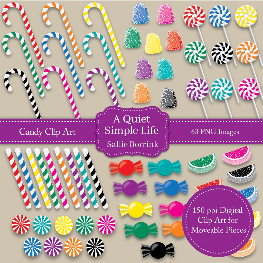 Candy Moveable Clip Art for Digital Resources - Etsy