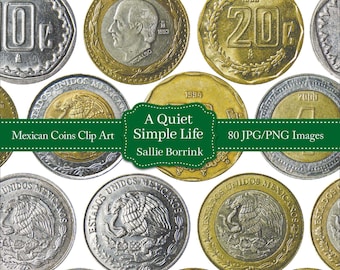 Mexican Coins Clip Art (pesos, Centavos, Cents, Dollars, Money ...