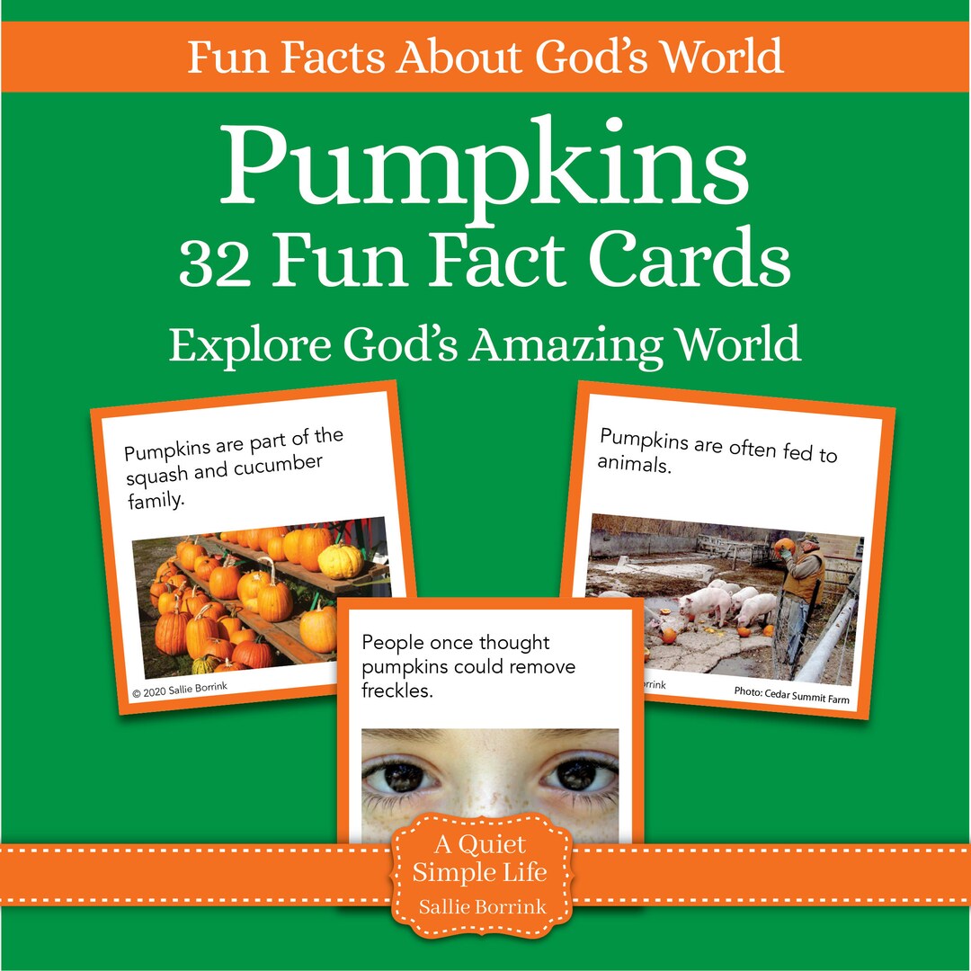 Pumpkins Fun Facts Cards – Printable Activity - Etsy