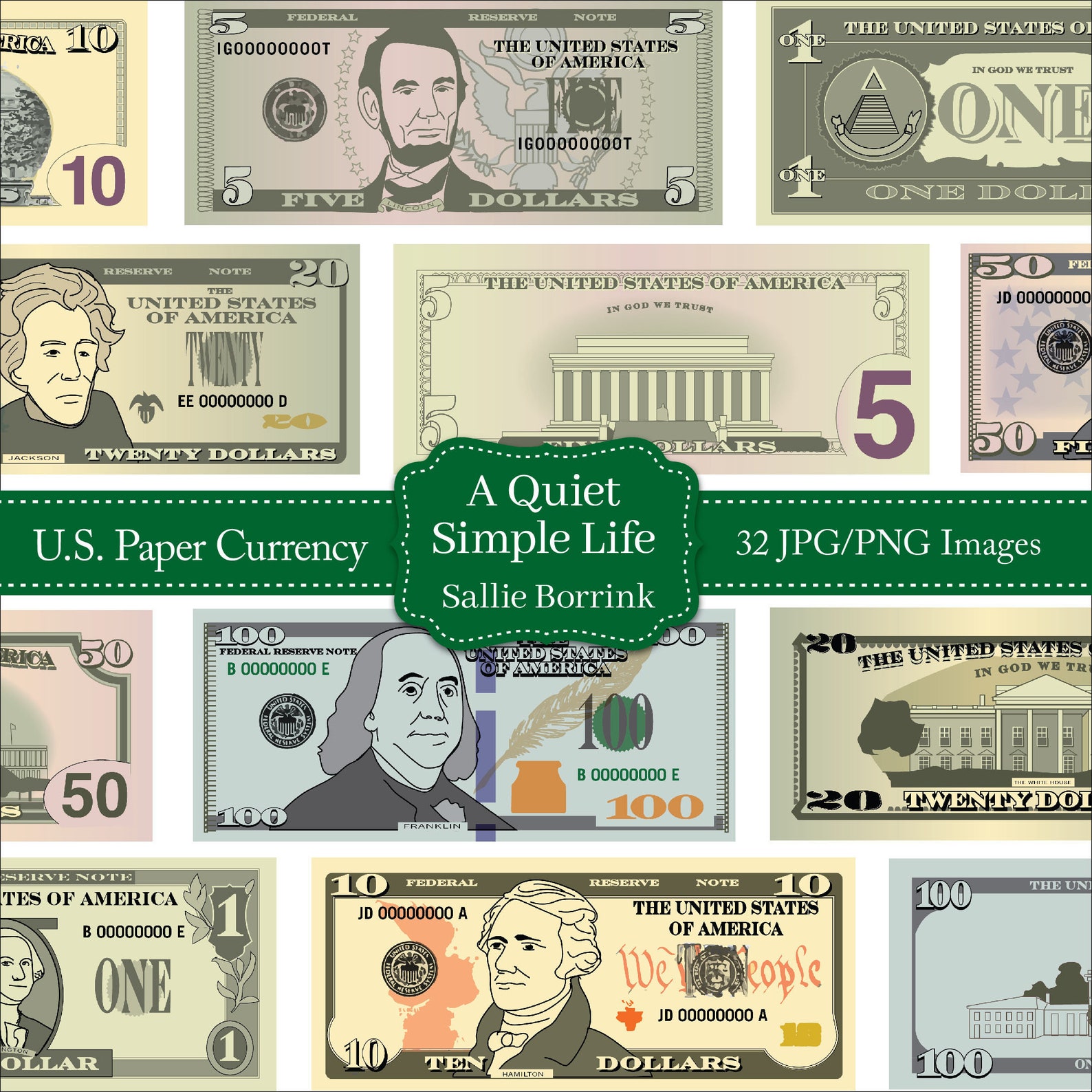 U.S. Paper Money Clip Art - Etsy