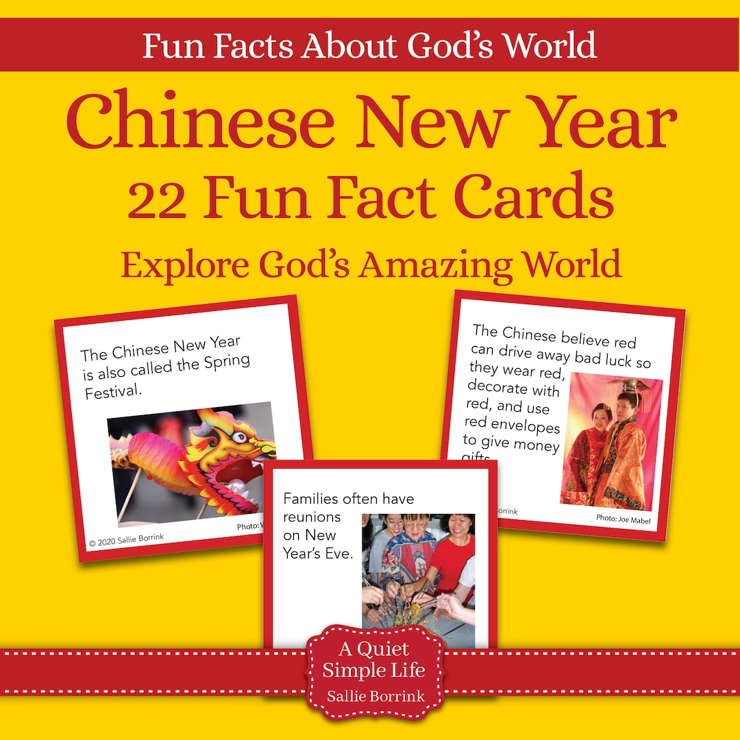 Chinese New Year Fun Facts Cards – Printable Activity - Etsy