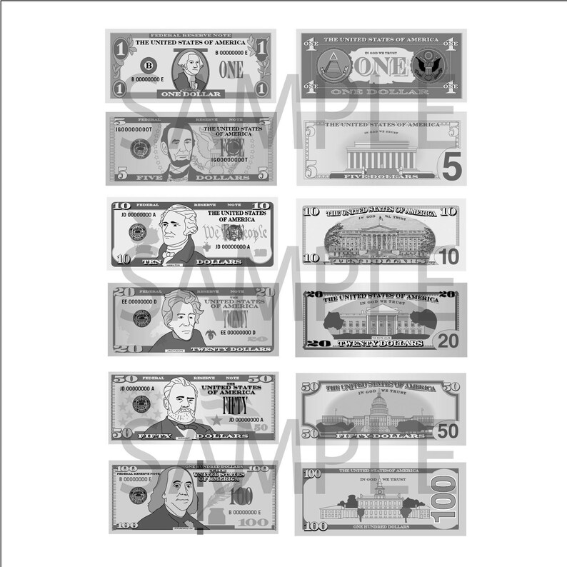 U.S. Paper Money Clip Art - Etsy