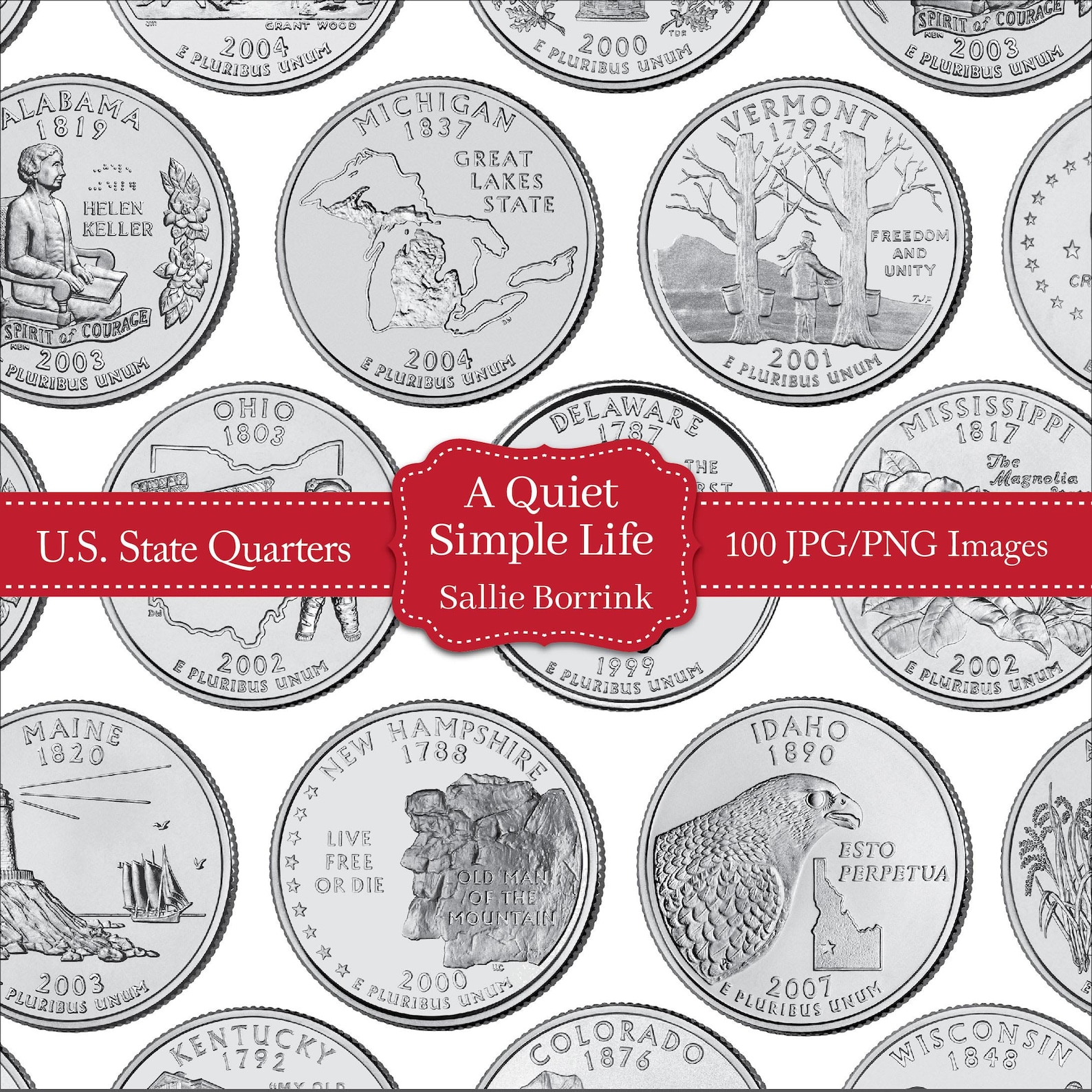 U.S. State Quarters Clip Art - Etsy