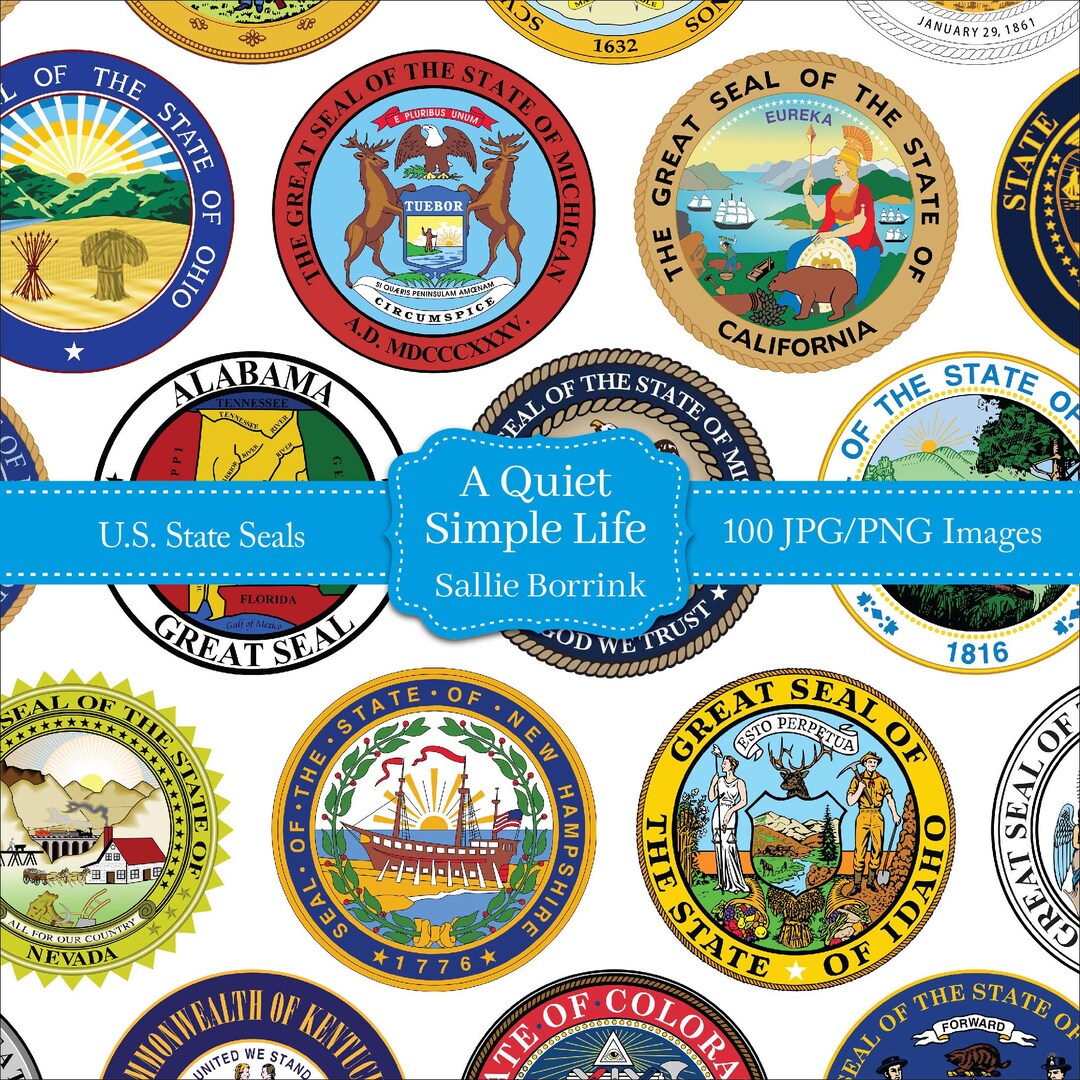 U.S. State Seals Clip Art - Etsy