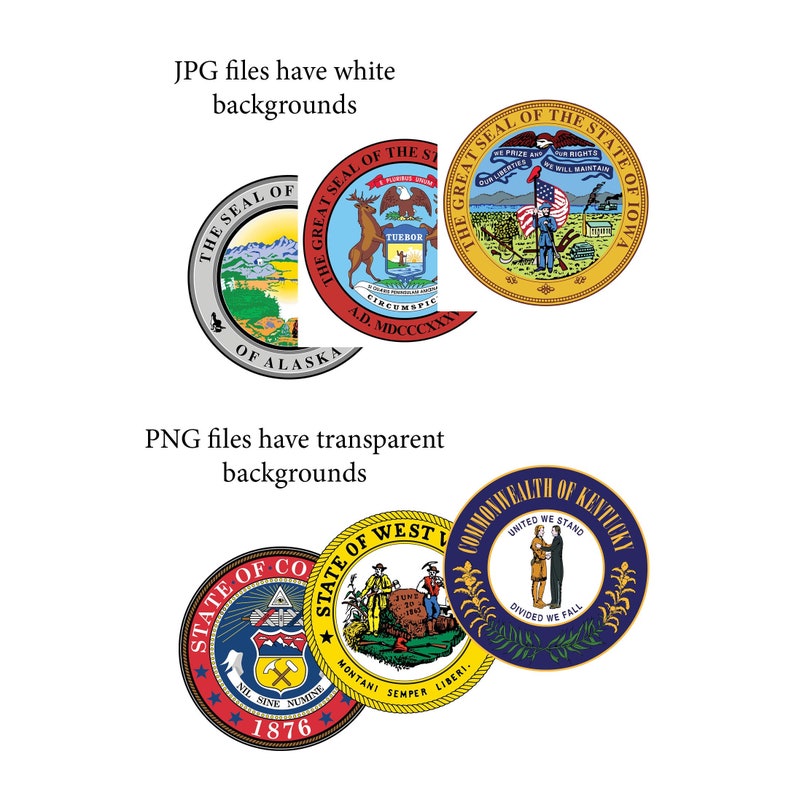 U.S. State Seals Clip Art - Etsy