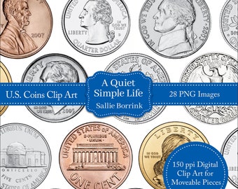 U.S. Coins Clip Art - Etsy