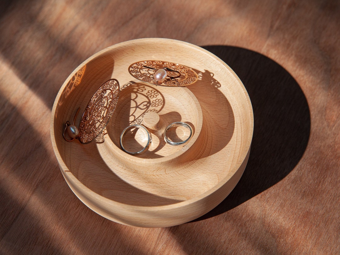 Jewelry Dish, Daily Accessory Storage, Handmade Wood Craft, the Ripple ...