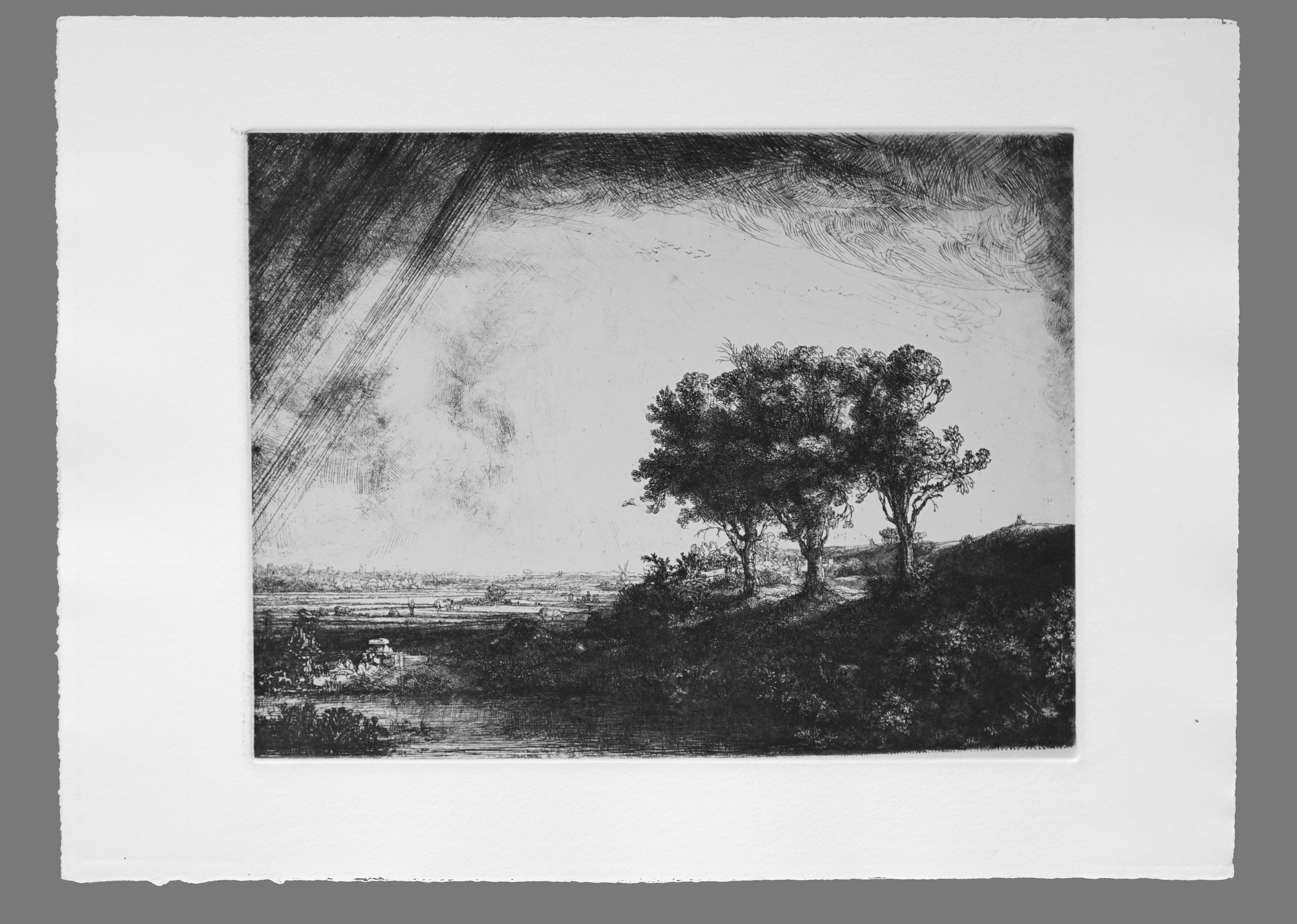 Rembrandt Landscape Etching