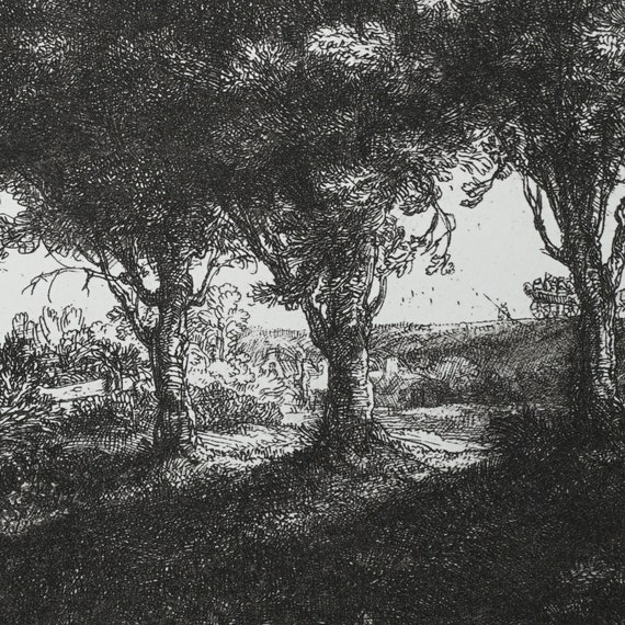 Rembrandt Etchings Trees