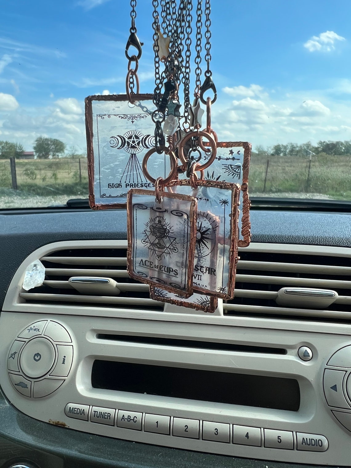 Rearview Mirror Tarot Car Charm Witchy Car Charm Tarot Car - Etsy