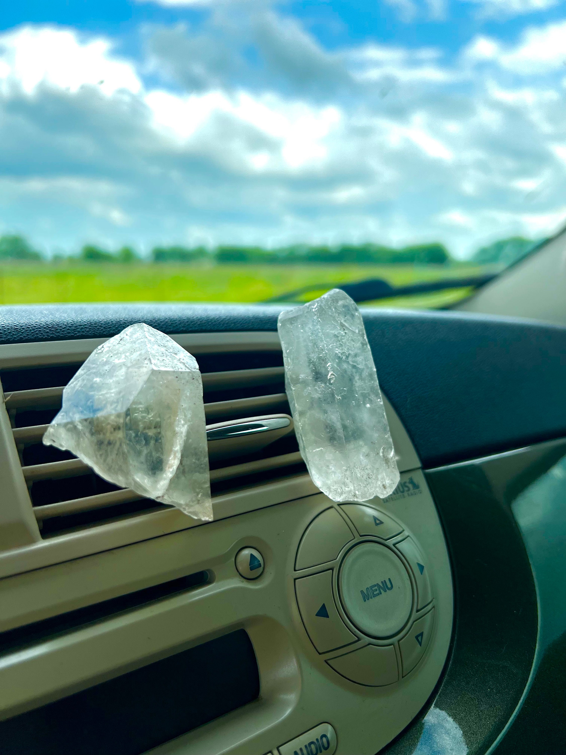 Crystal Car Vent Clips Raw Quartz Crystal Car Accessories - Etsy