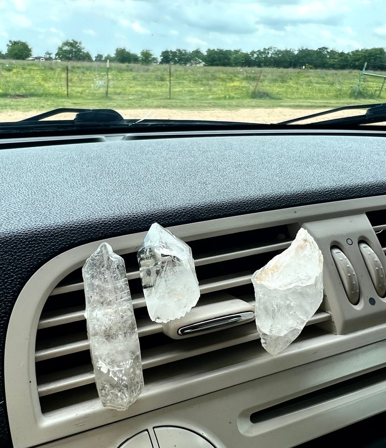 Crystal Car Vent Clips Raw Quartz Crystal Car Accessories - Etsy