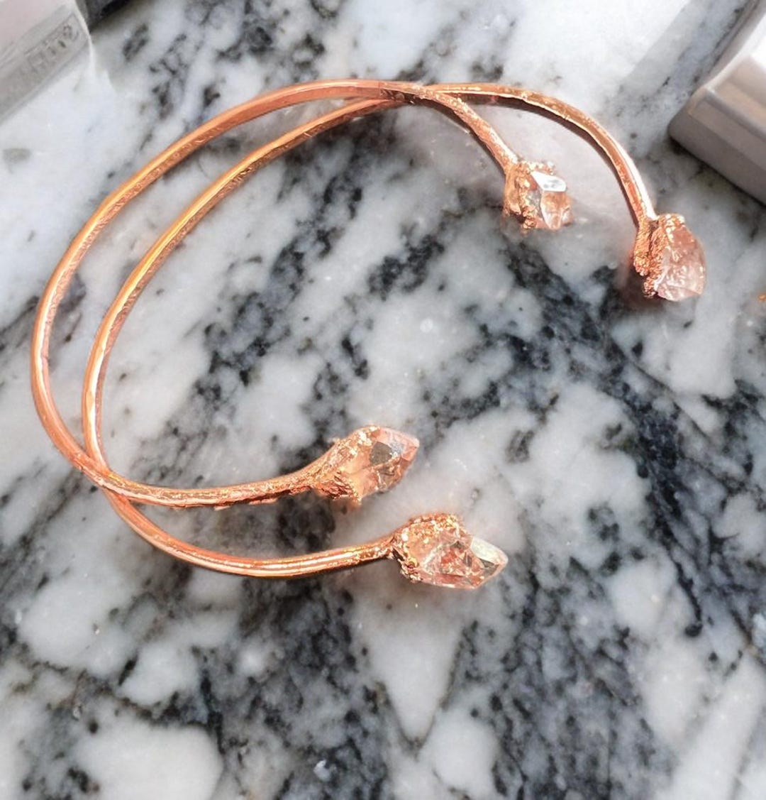 Raw Crystal Cuff Bracelet | Raw Crystal Bracelet | Raw Crystal Cuff ...