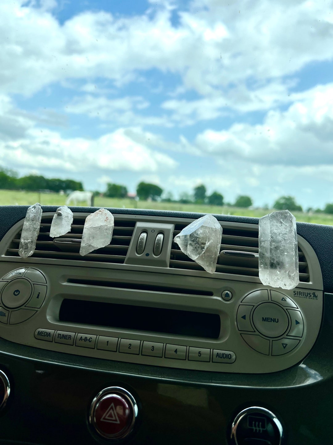 Crystal Car Vent Clips | Raw Quartz Crystal Car Accessories | Travel ...