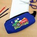 Personalised Tractor Blue Pencil Case Back to School Boys - Etsy