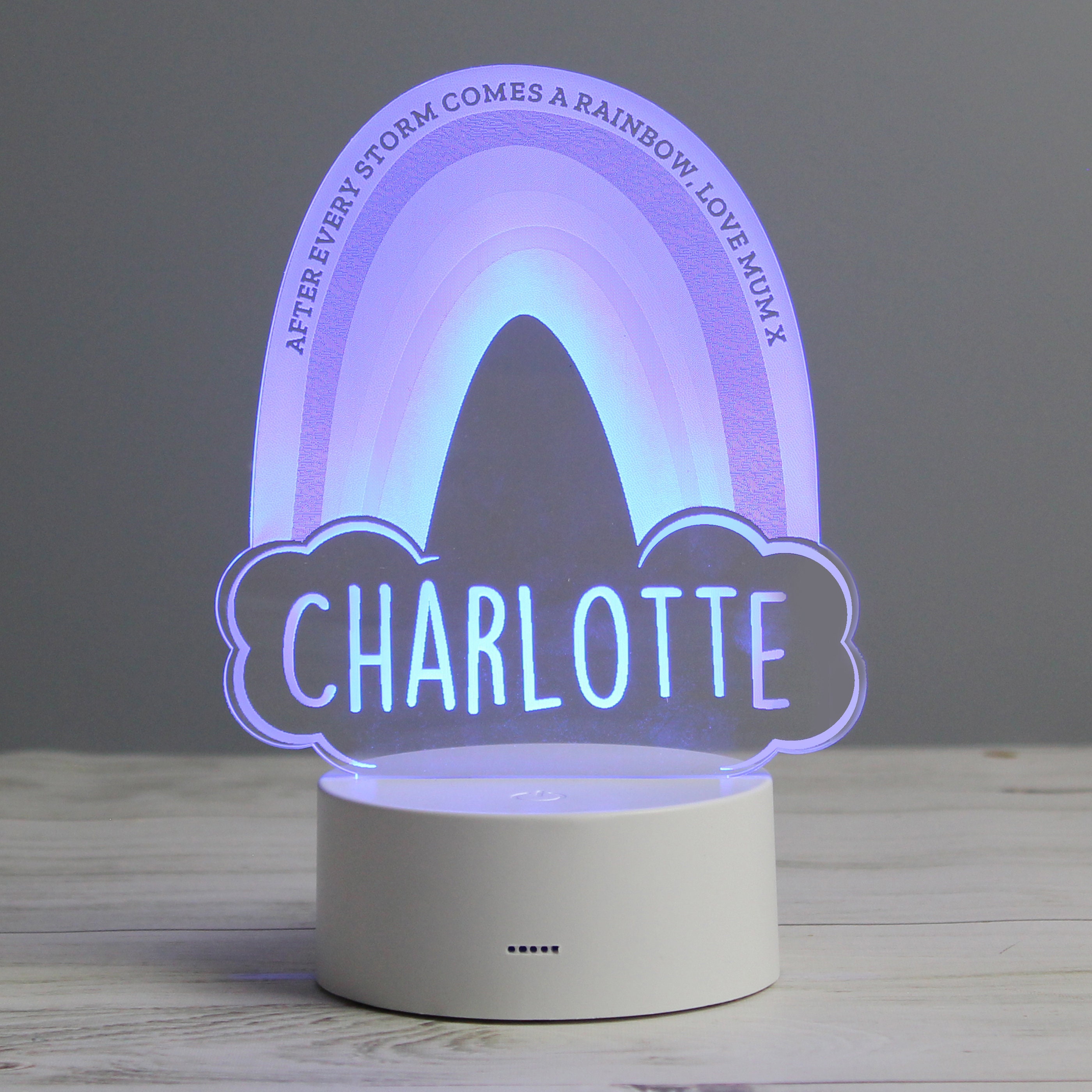 Personalised Rainbow LED Colour Changing Night Light USB - Etsy