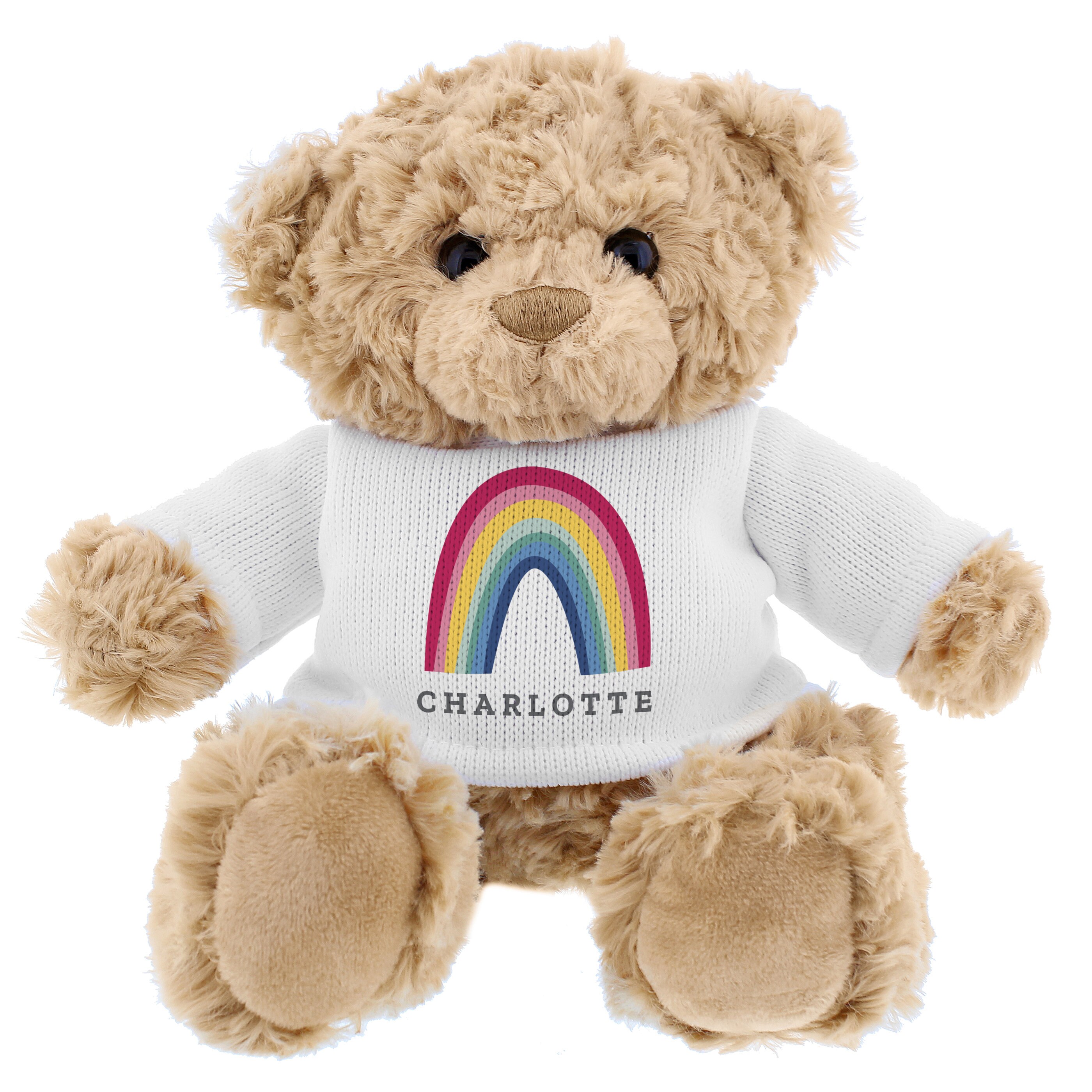 Personalised Rainbow Teddy Bear Add Any Name Birthday Gift - Etsy