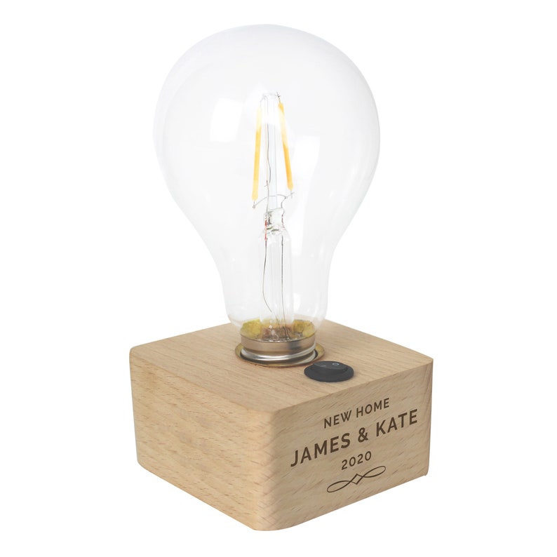 Personalised Decorative LED Bulb Table Lamp - Etsy