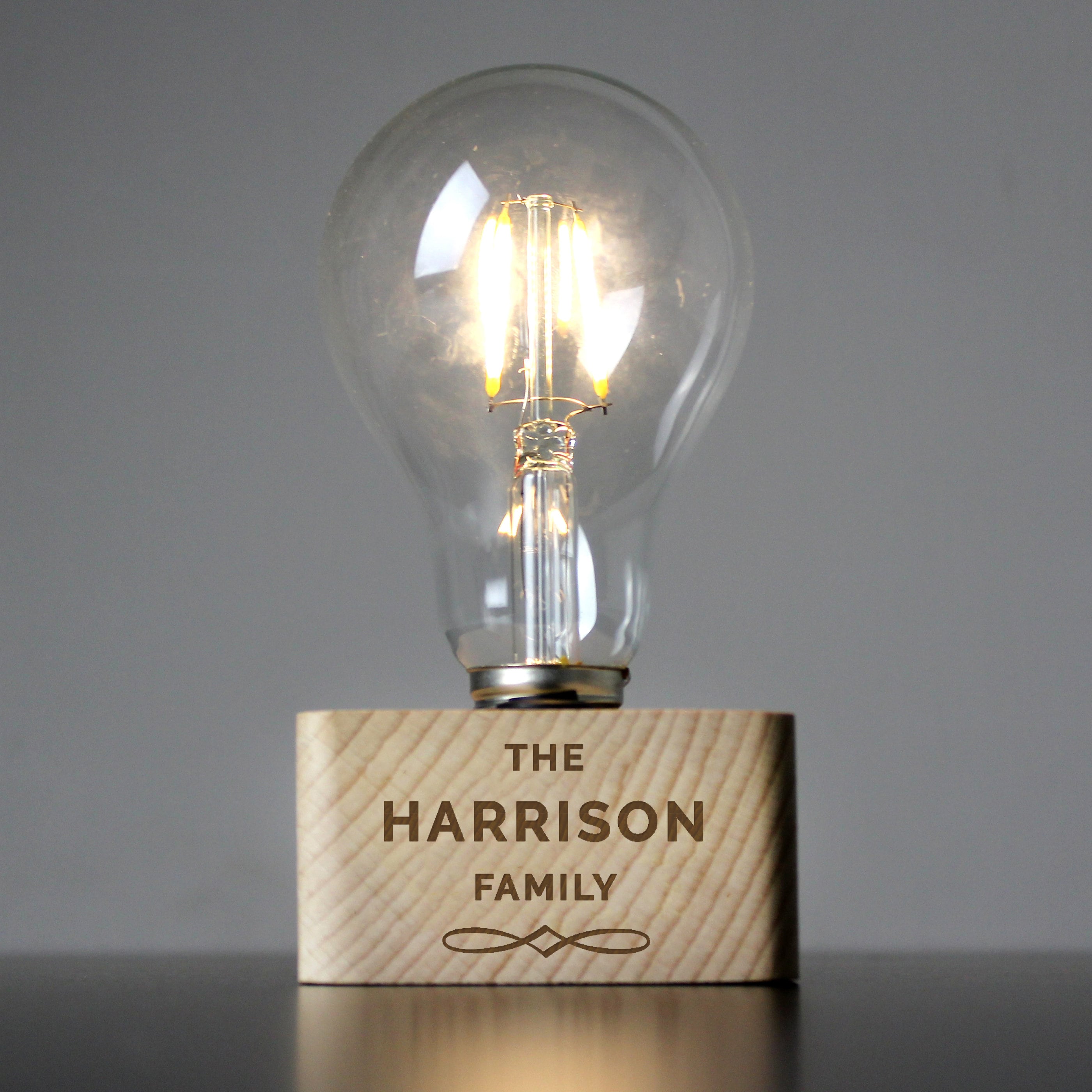 Personalised Decorative LED Bulb Table Lamp Perfect for - Etsy