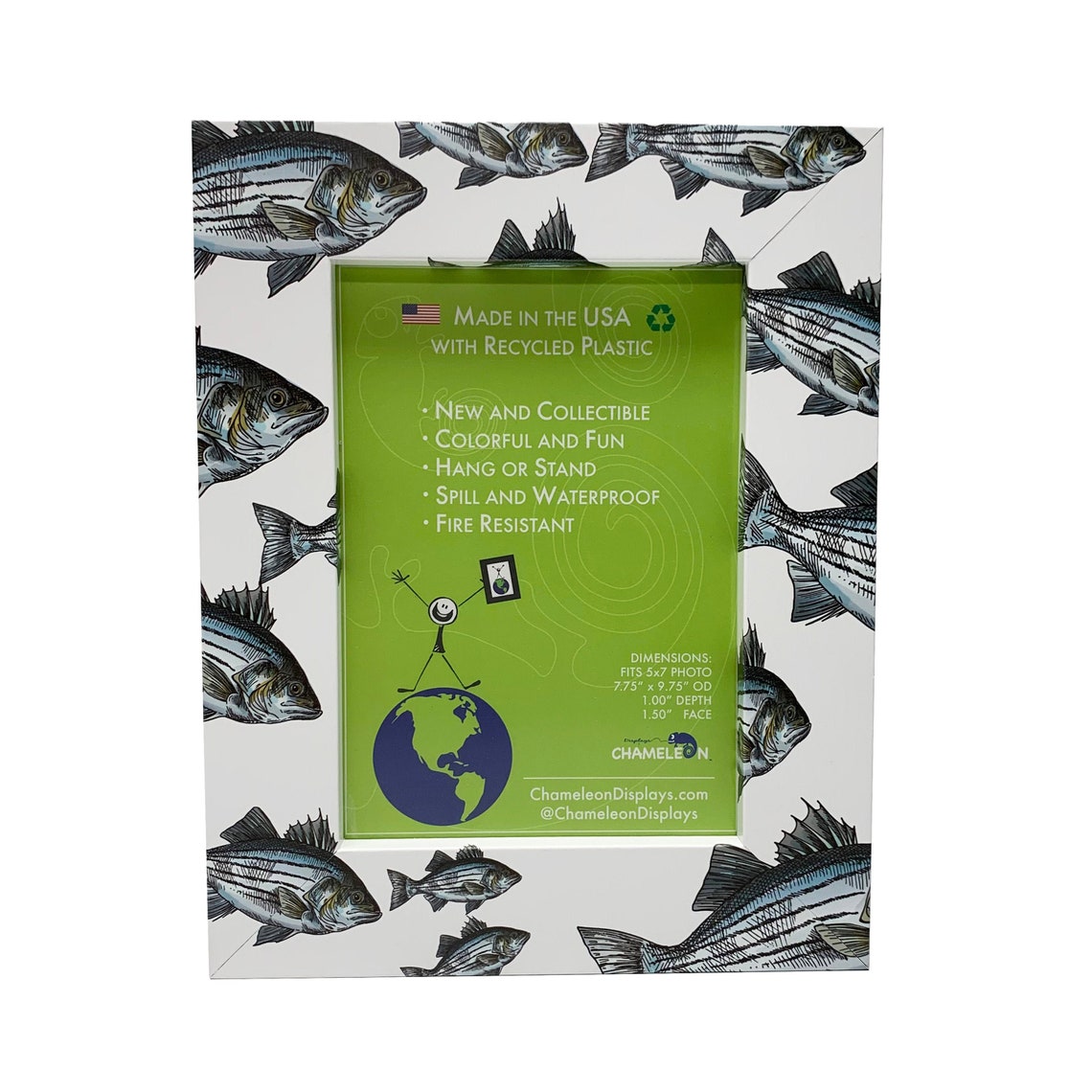 Striped Bass Frame Fishing Enthusiast Frame Perfect Gift | Etsy