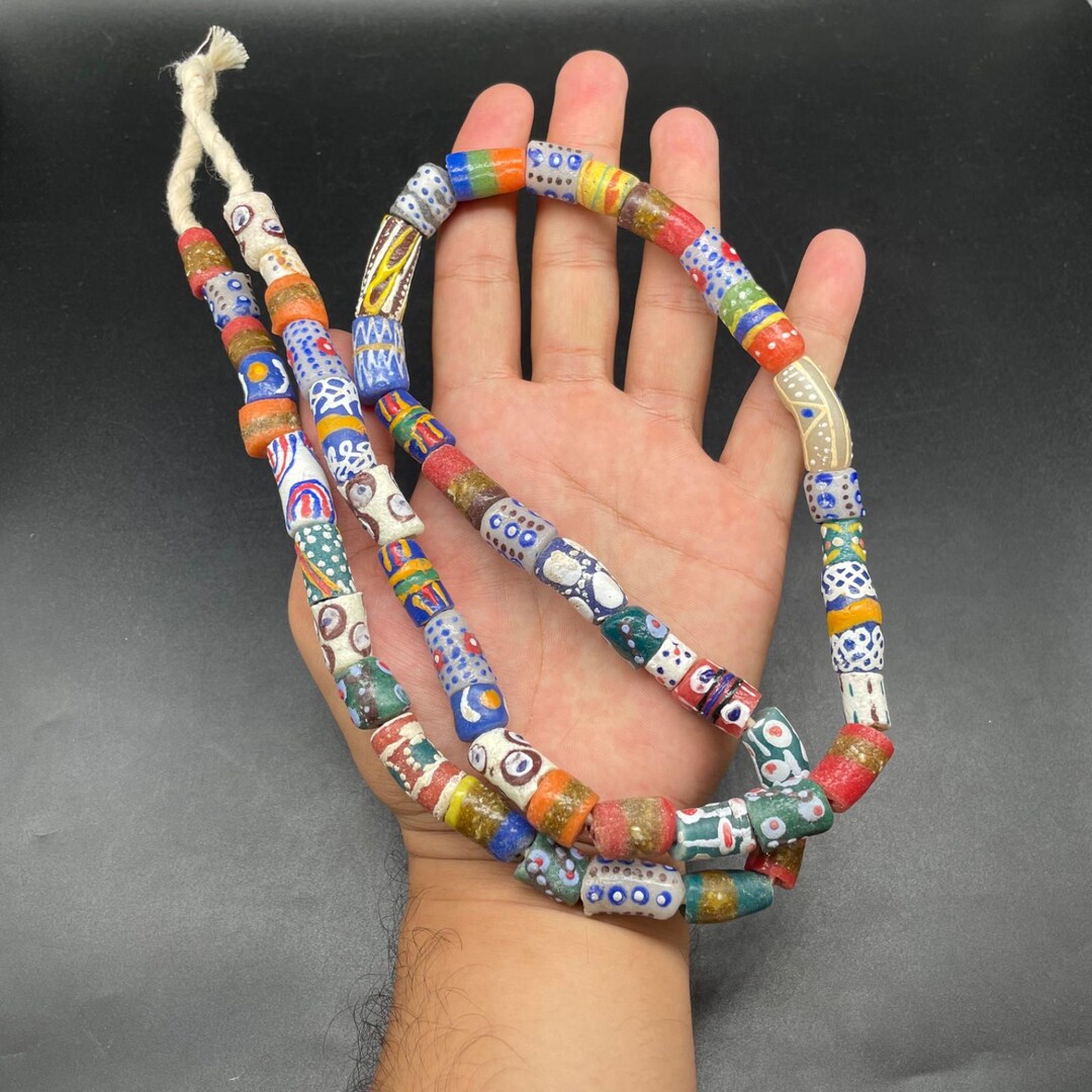 African Mixed Glass Beads | Antique Tribal Jewelry Making - Etsy