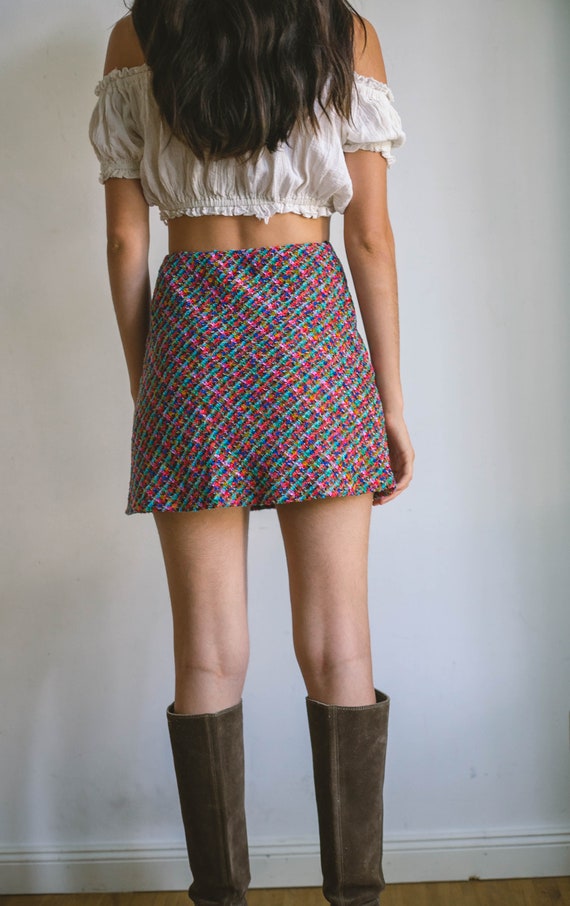 Escada colourful mini skirt, Short vintage designer s… - Gem