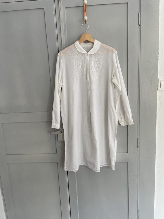 Vintage Victorian Nightgown, White Cottage core night… - Gem
