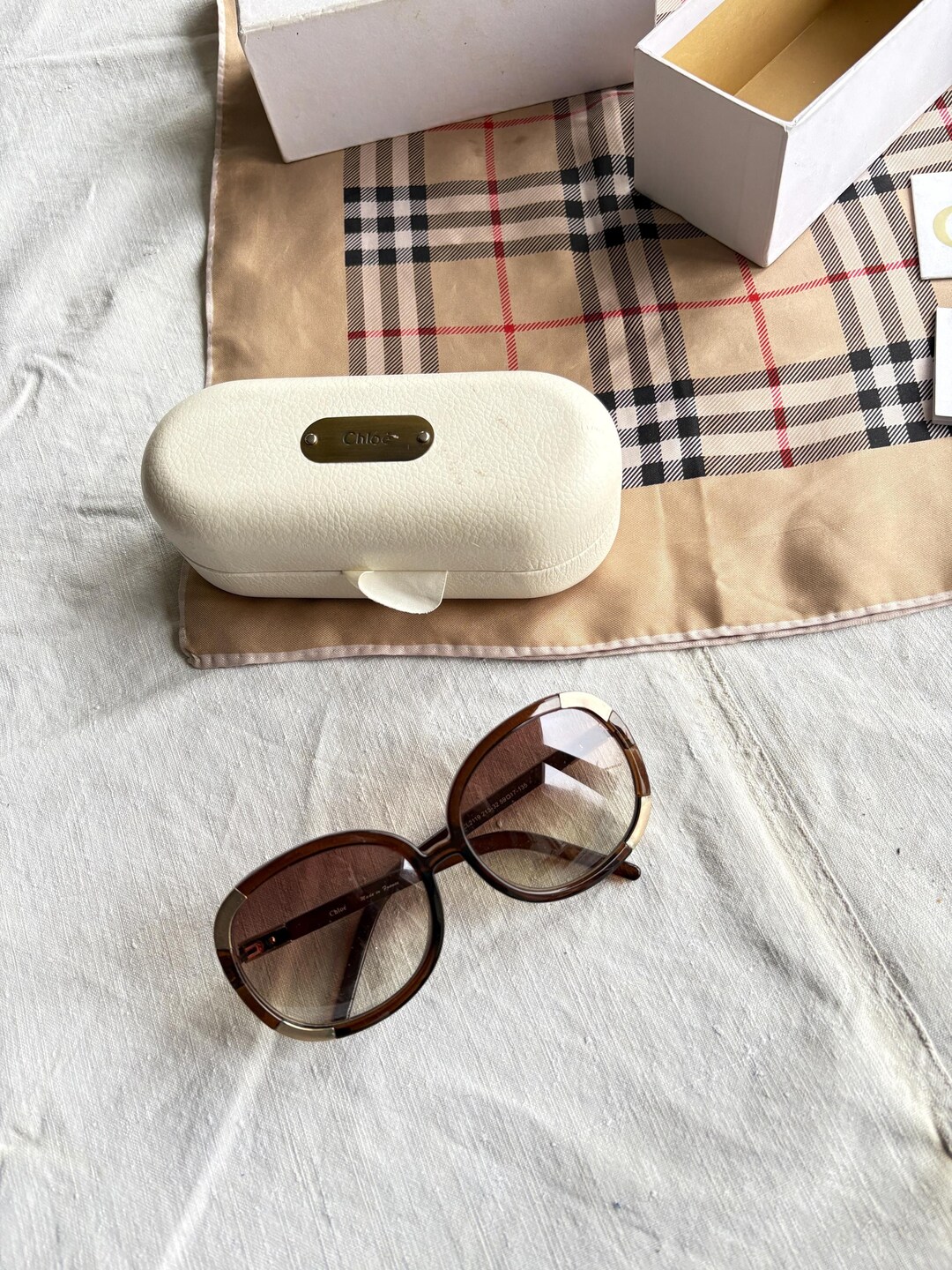 Vintage Iconic Chloe Sunglasses With Original Box, Luxury Designer ...