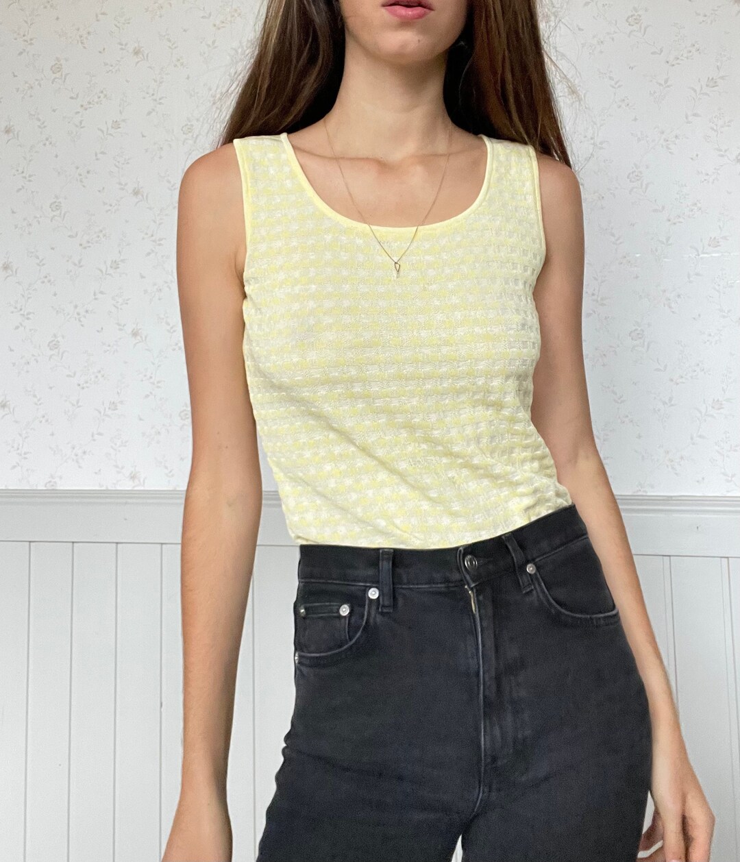 Vintage Escada Pastel Yellow Tank, Vintage Designer Top, Summer Tank ...