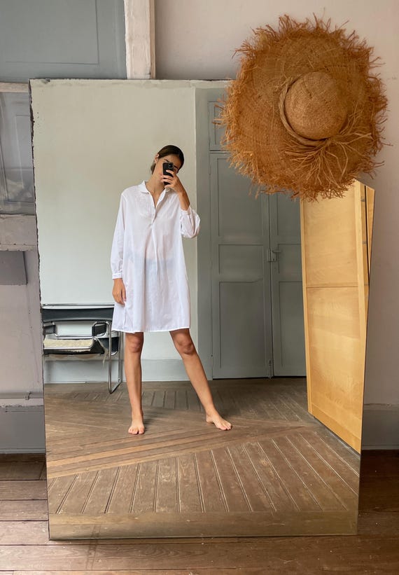 Vintage Victorian Nightgown, White Cottage core night… - Gem