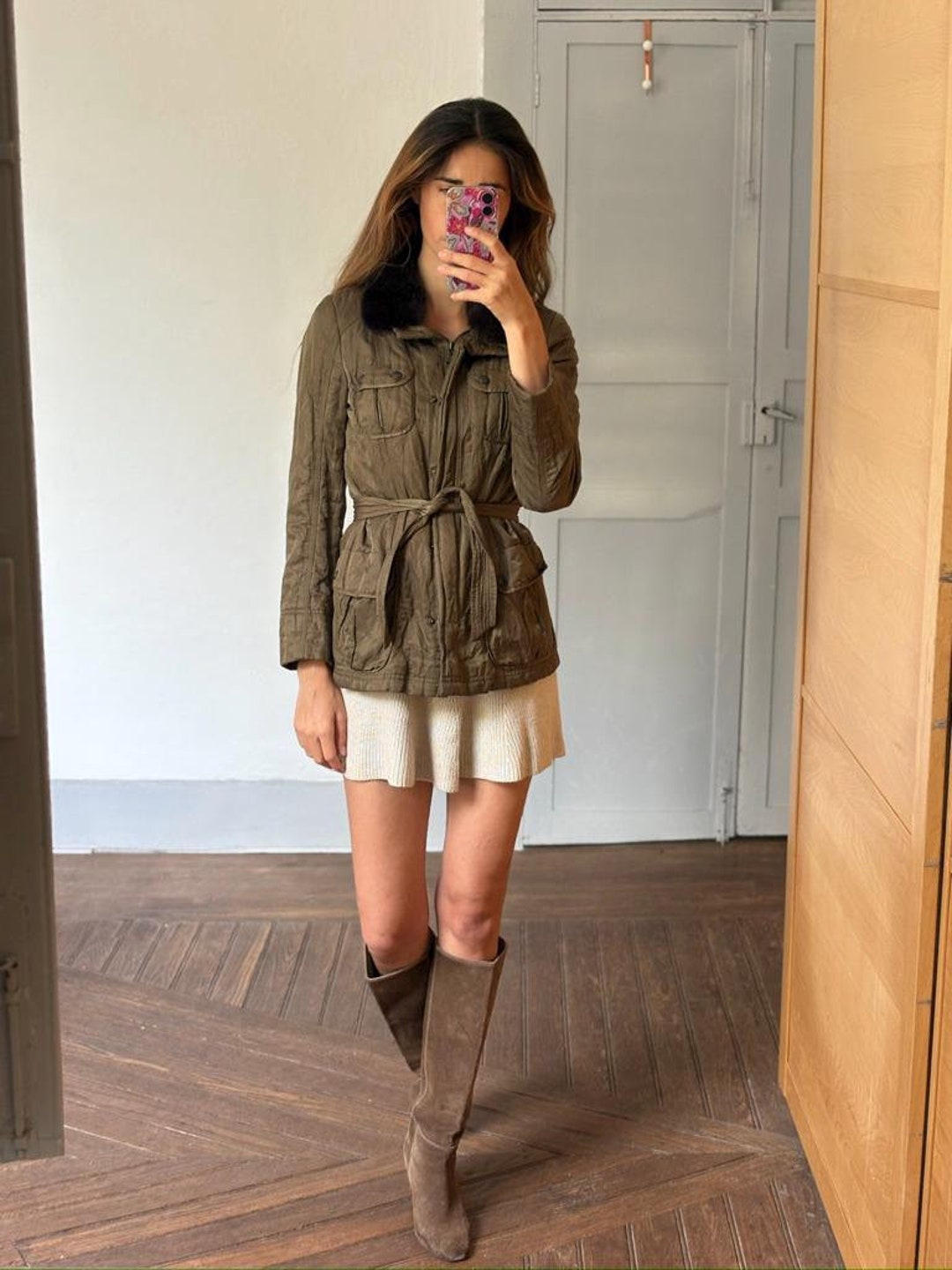 Laurèl Moss Green Parka, Luxury Vintage Designer Wear, Forest Outing ...