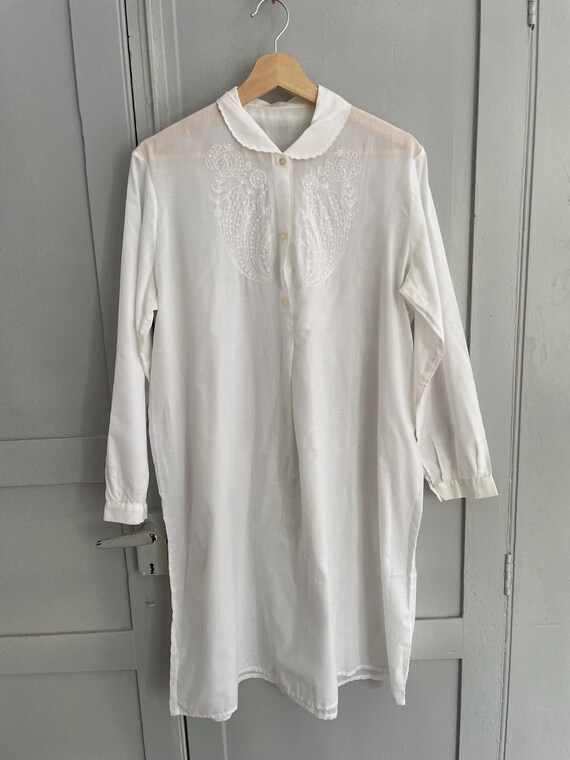 Vintage Victorian Nightgown, White Cottage core night… - Gem