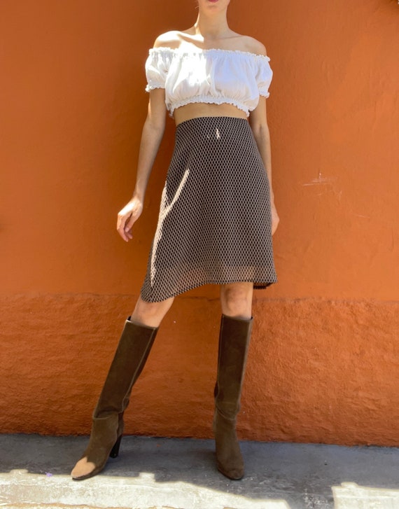 Vintage Andrea Maré lightweight summer skirt, Brown f… - Gem