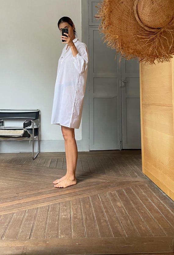 Vintage Victorian Nightgown, White Cottage core night… - Gem