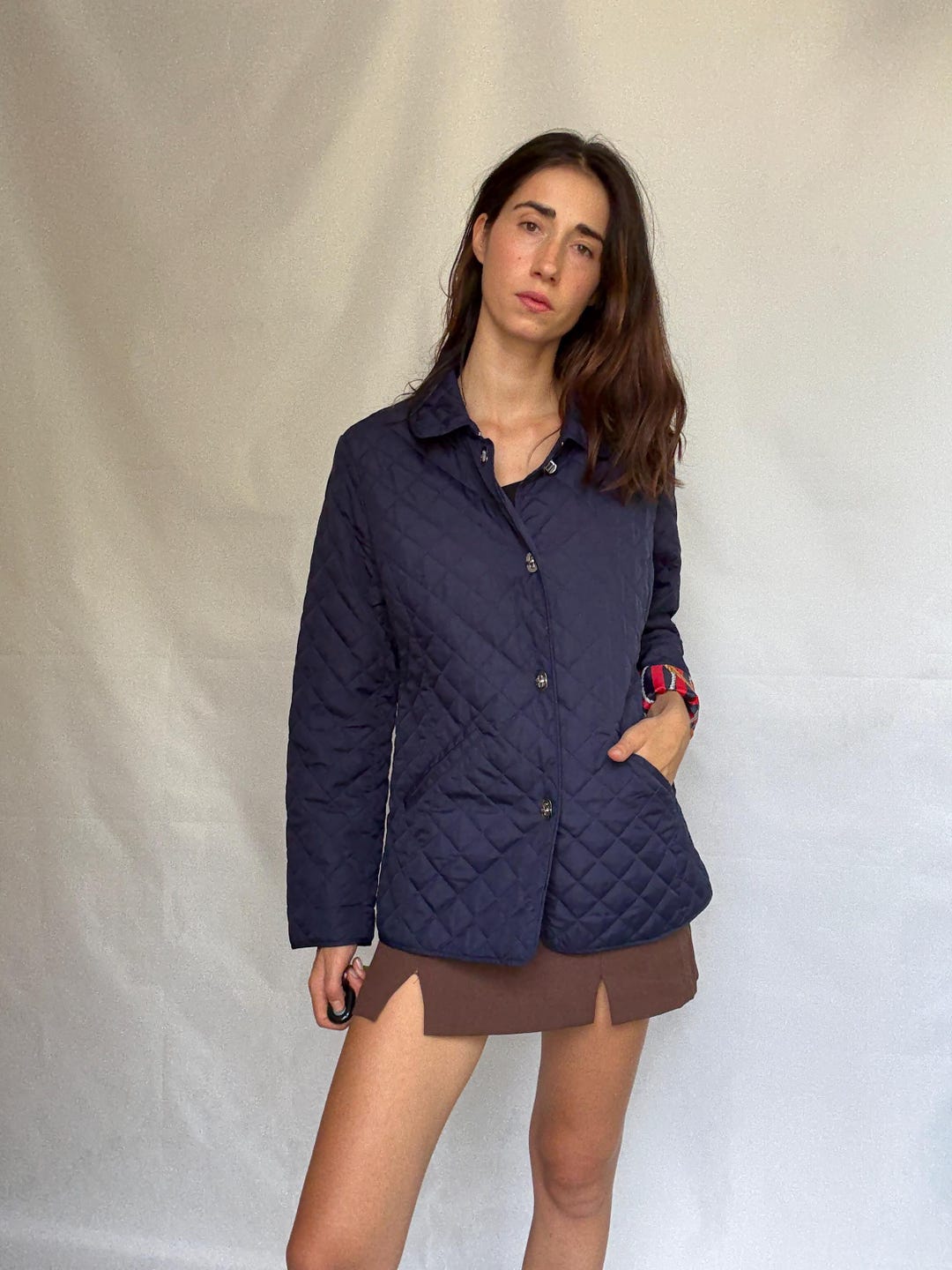 Navy Blue Lauren Ralph Lauren Woman Coat, Classic Fit Duster ...