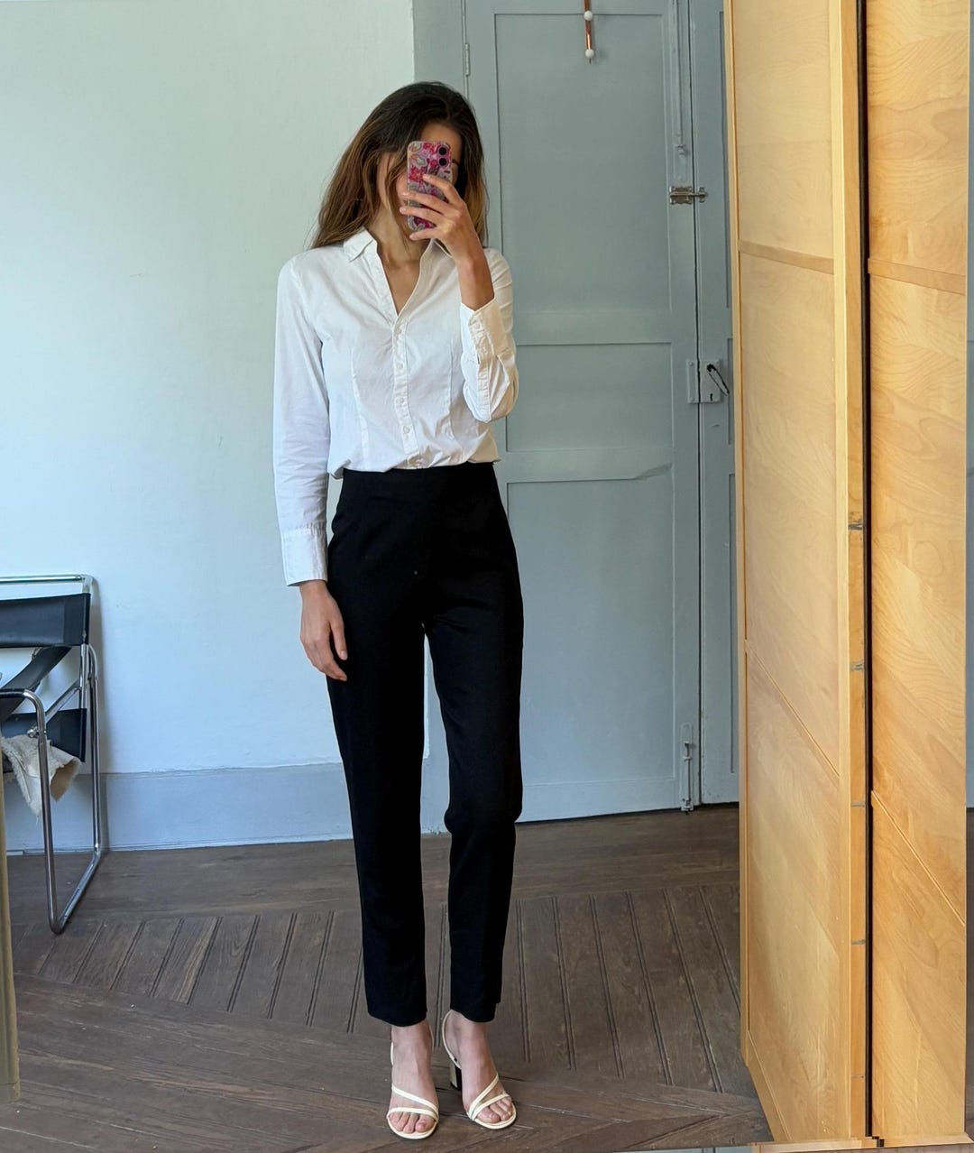 White Professional Work Button up Shirt, Crisp Blouse, Danish Style ...