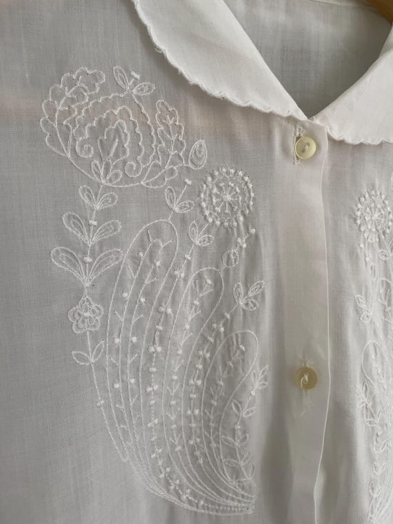 Vintage Victorian Nightgown, White Cottage core night… - Gem