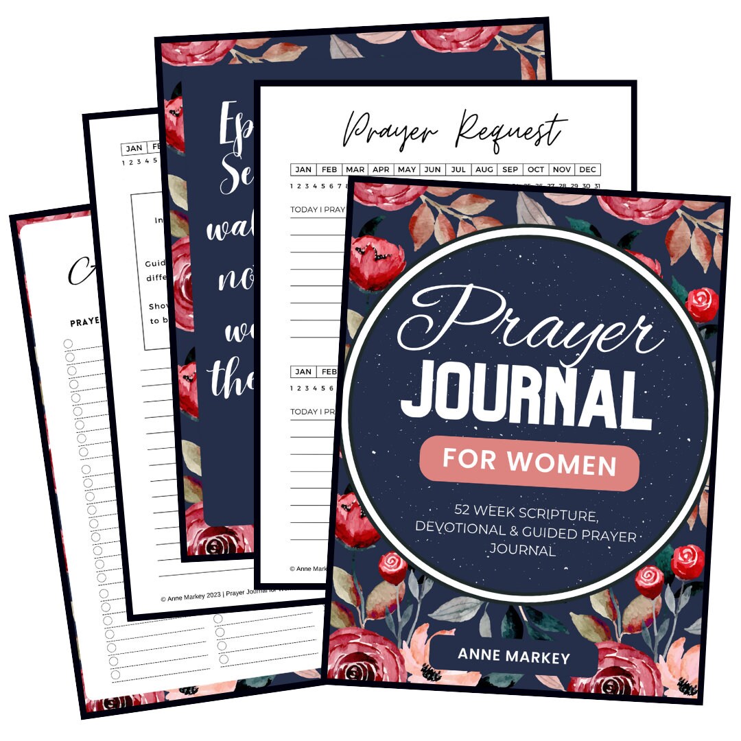 Prayer Journal Printable Bundle With Weekly Bible Verse, Gratitude ...