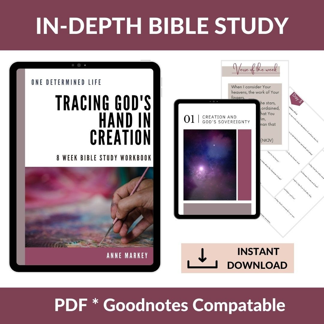 In-depth Bible Study Tracing God’s Hand in Creation Digital Bible Study Guide Printable ...
