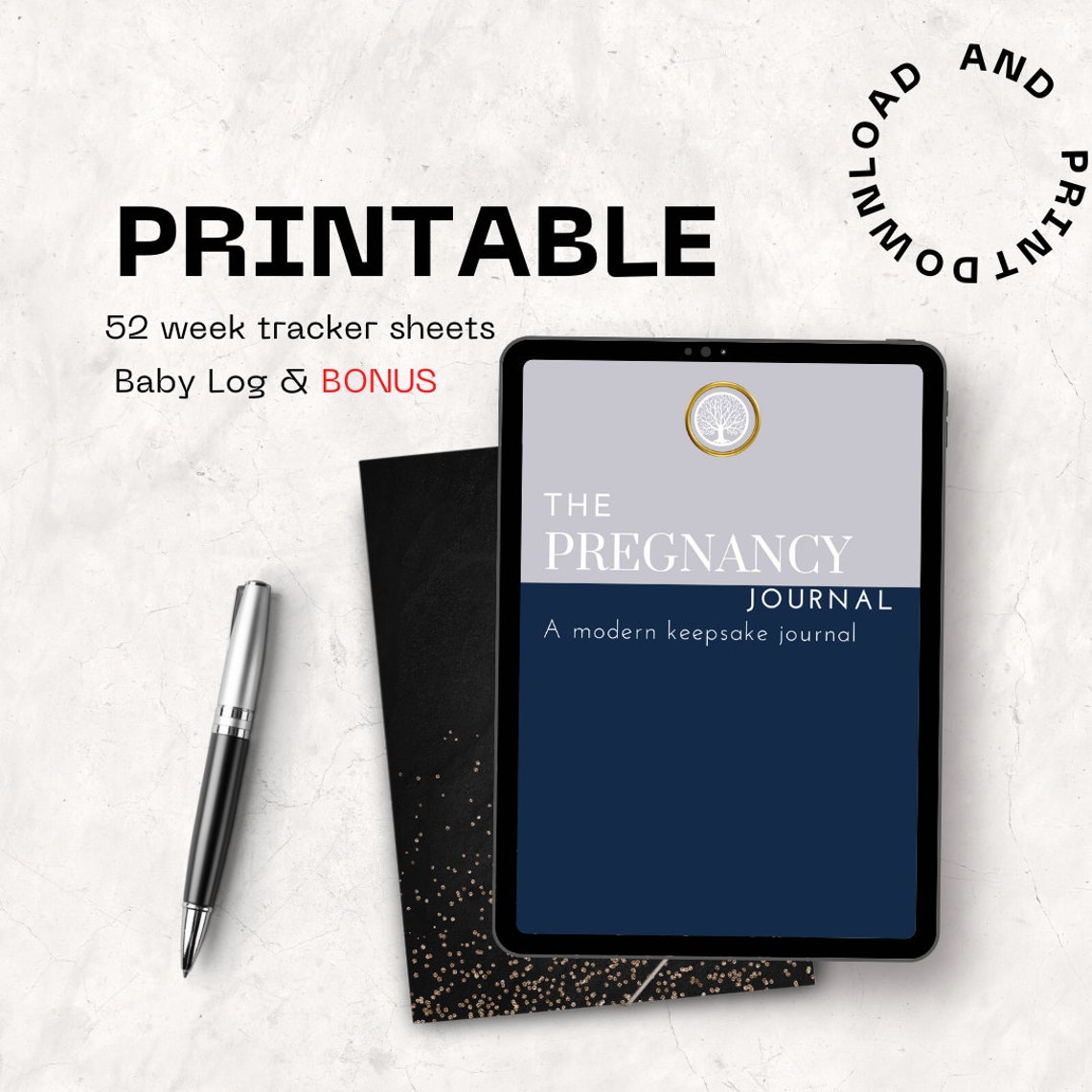 Printable Pregnancy Journal | Pregnancy Planner | Pregnancy Diary ...