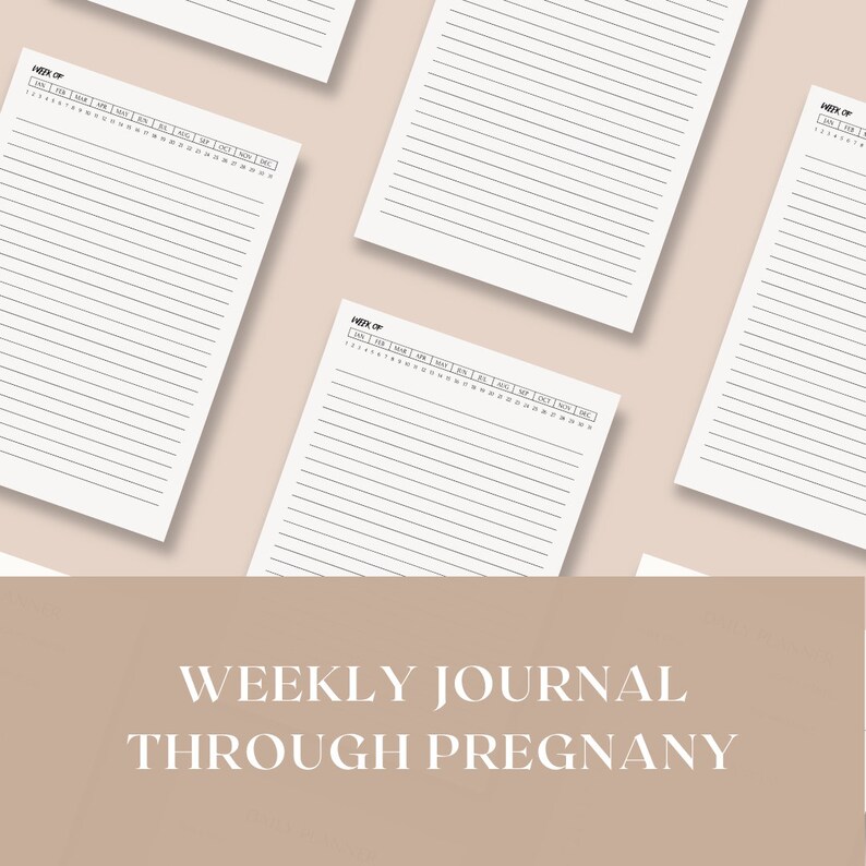 Printable Pregnancy Journal | Pregnancy Planner | Pregnancy Diary ...