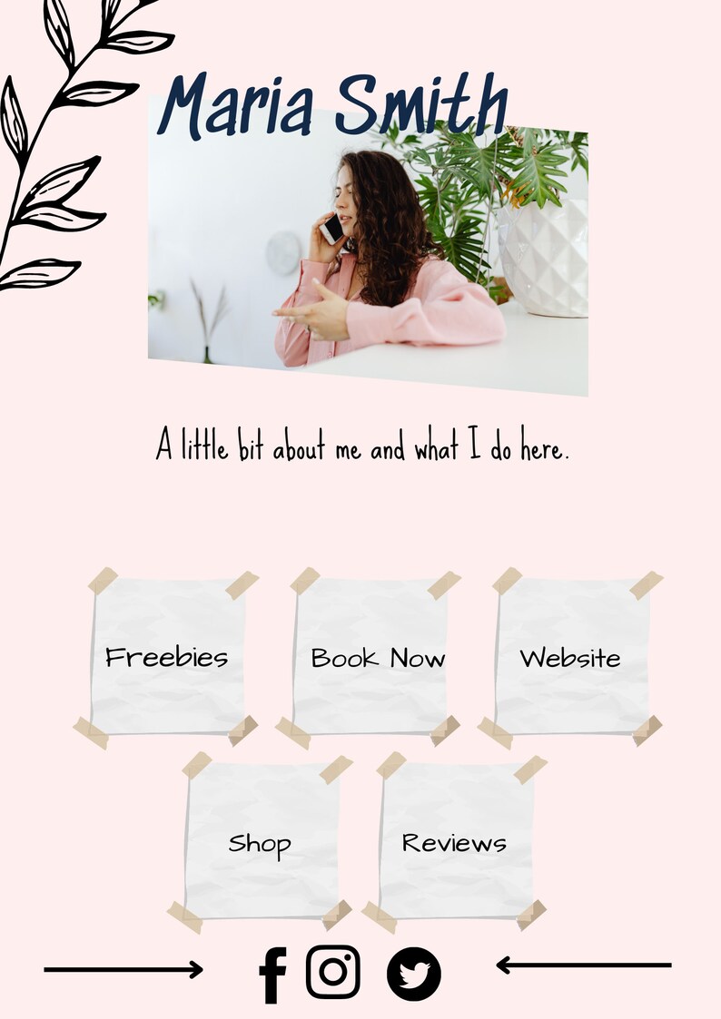 Blog Branding Kit | Unique Business Card | Link in Bio | Landing Page ...