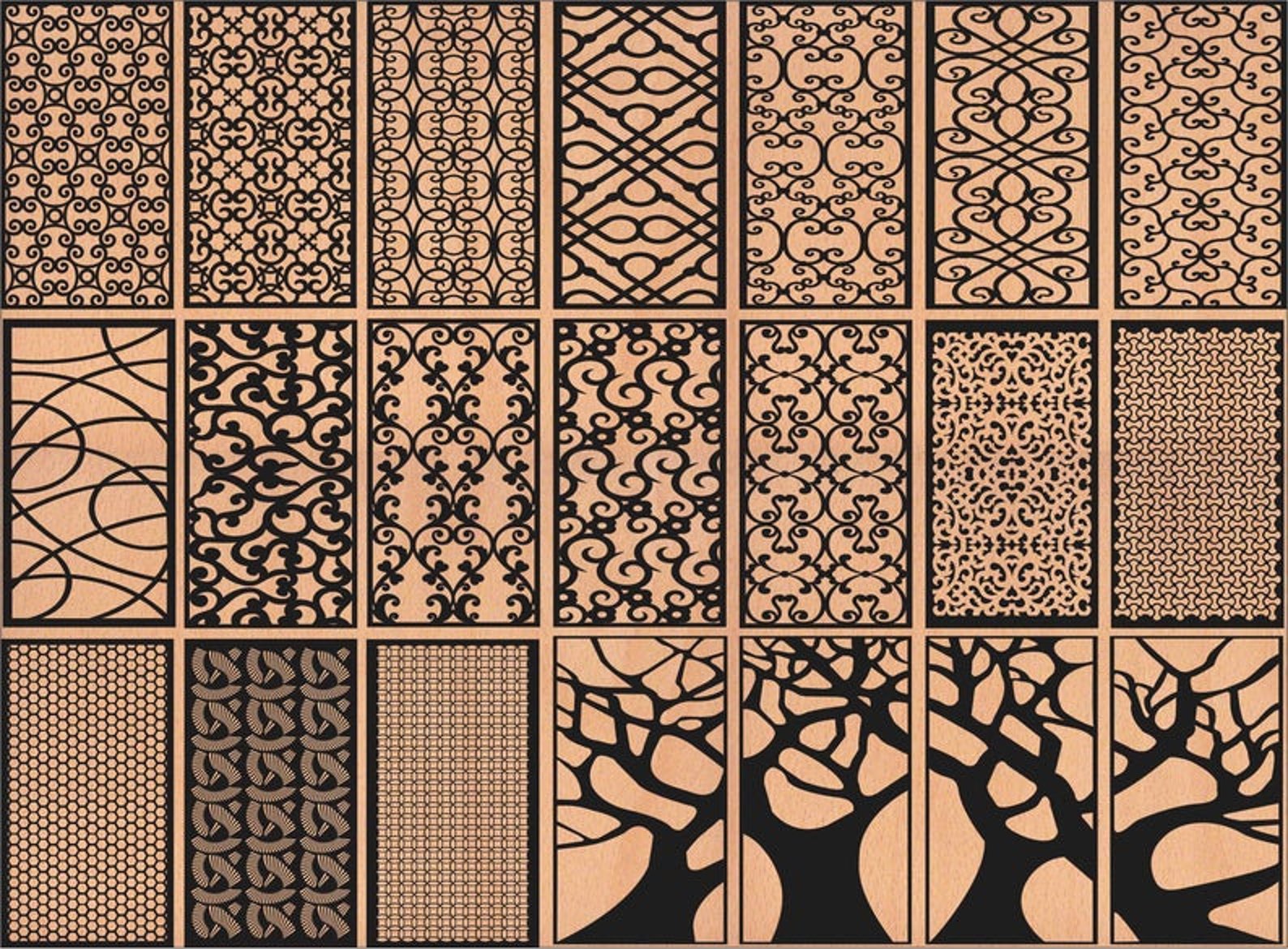 300 files dxf vector cnc plasma designs for cut wood wall | Etsy