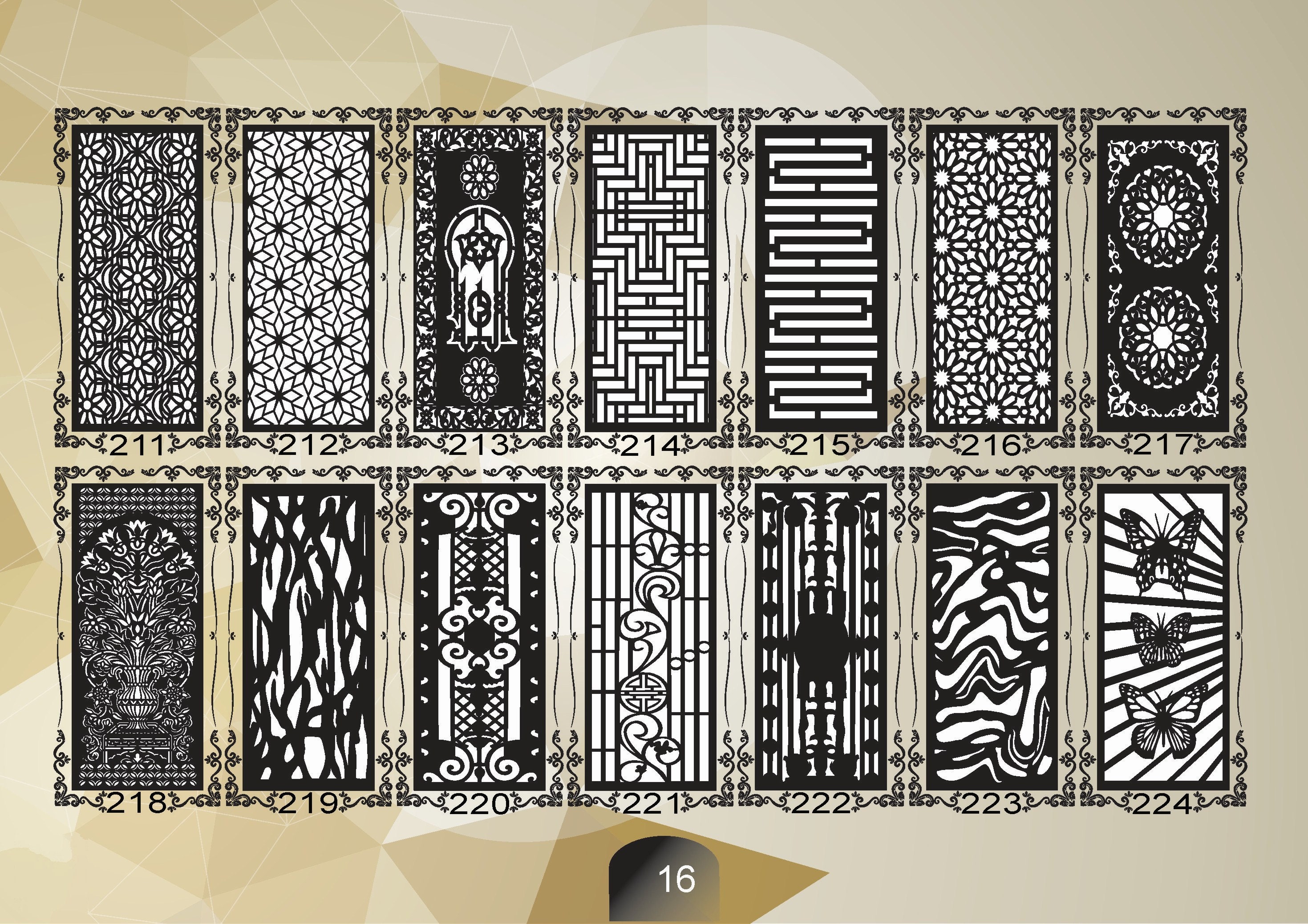 211-224 archivo dxf para cnc láser router fibra de plasma | Etsy