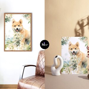 Shiba Inu Seamless Pattern, Dog Wallpaper, Dog Bandana Pattern, Pet ...