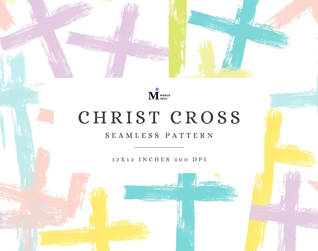 Cross Seamless Pattern, Christ Cross Digital Paper, Religious Seamless ...