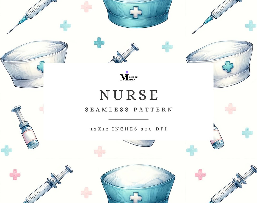 Nurse Seamless Pattern, Hospital Symbol Paper, Medical Seamless ...