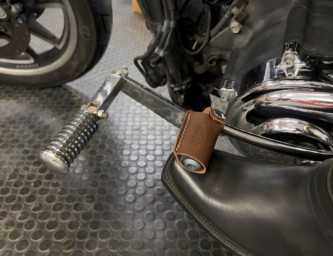 Harley Davidson Leather Shift Cover: Motorcycle Shoe Protector - Etsy